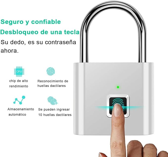Candado de Huella Digital Inteligente Pro&Tech™ – TecnoGadgetsCO